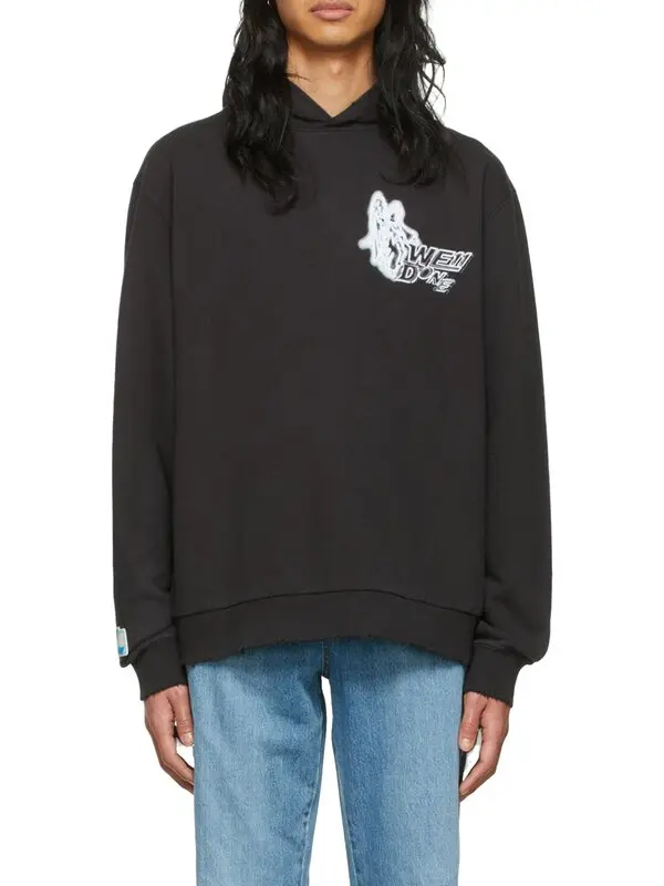 We11Done Logo Hooded Sweatshirt - Green
