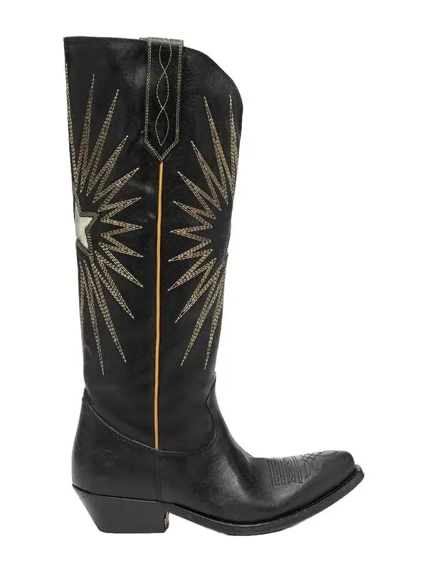 GOLDEN GOOSE Wish Star Boots - Black