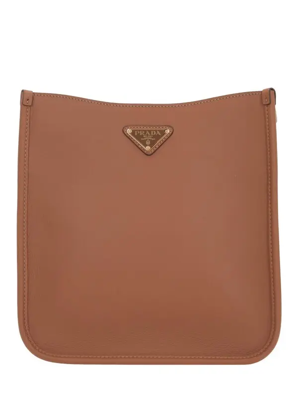 Prada Logo Crossbody Bag - Brown