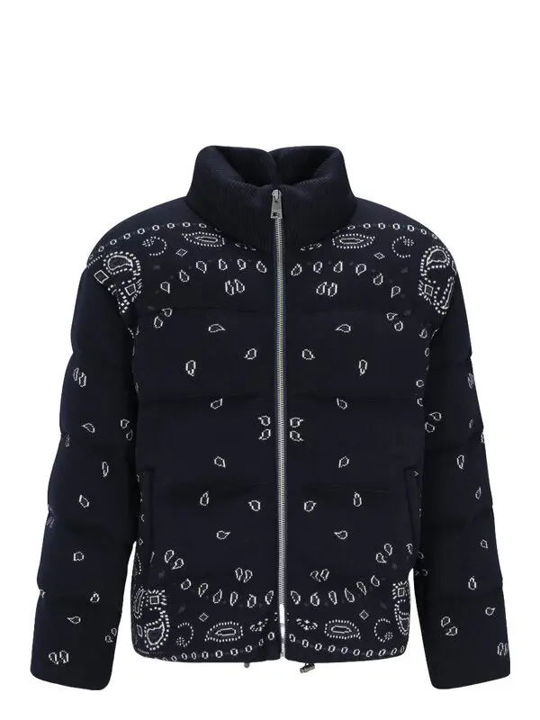 Alanui Paisley Printed Padded Zip-up Jacket - Black