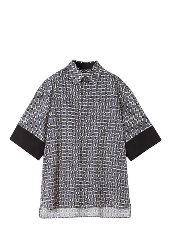 LANVIN Loose-fit Printed Shirt - Gray