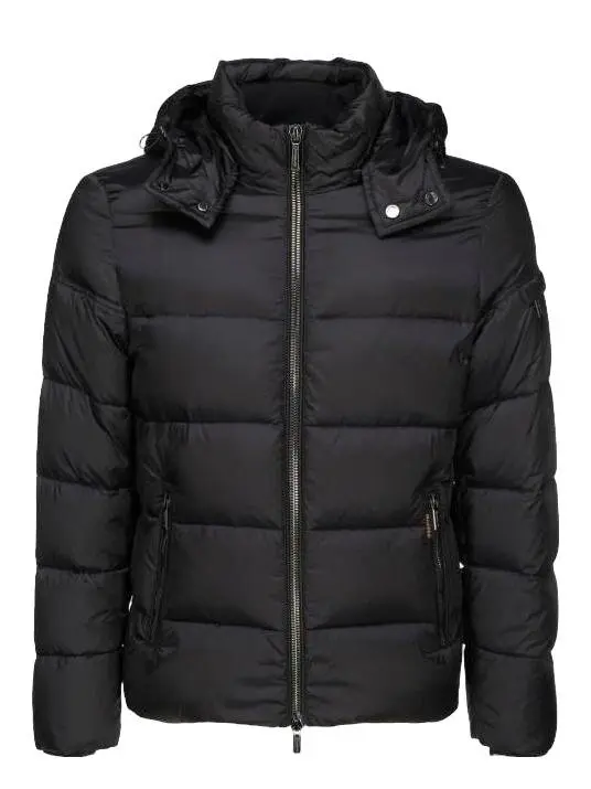 MOORER Brett-sh Quilted Down Jacket With Hood - Black