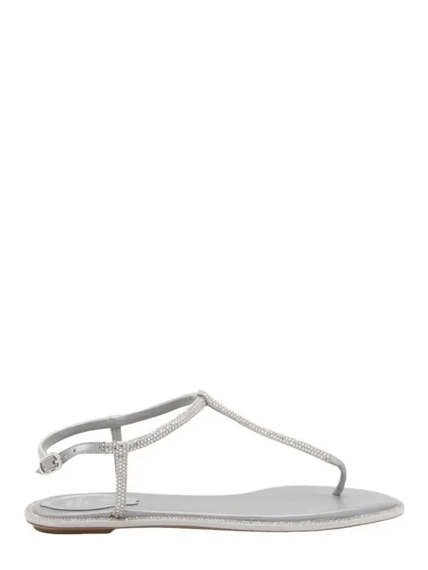 Rene Caovilla Diana Embellished Thong Sandals - Gray
