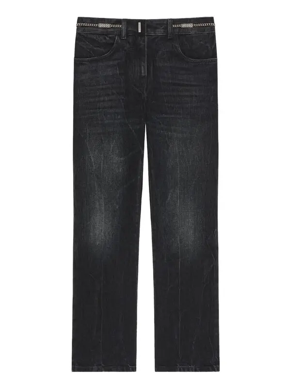 Givenchy Chain Detailed Bootcut Jeans - Black