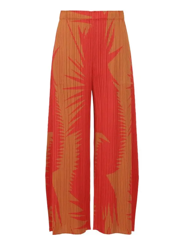 PLEATS PLEASE BY ISSEY MIYAKE Cropped Trousers - Red