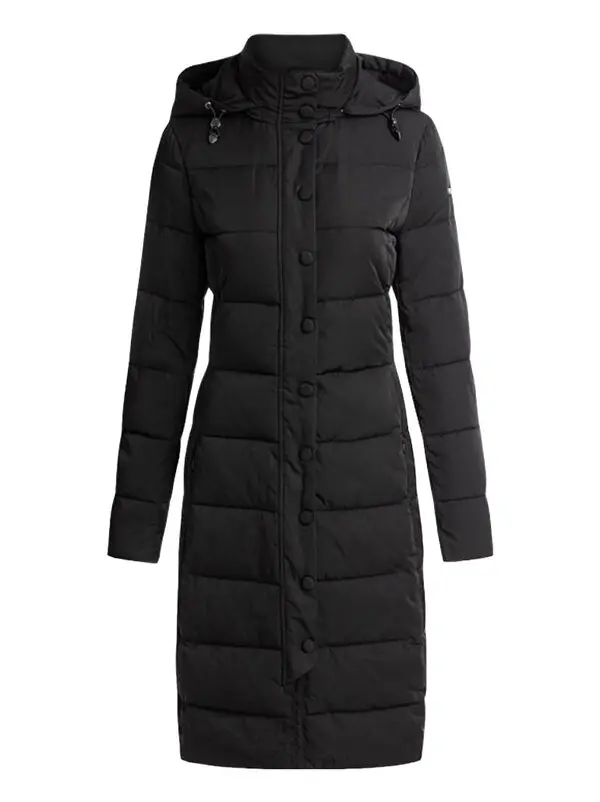Emporio Armani Quilted Hooded Down Jacket - Black