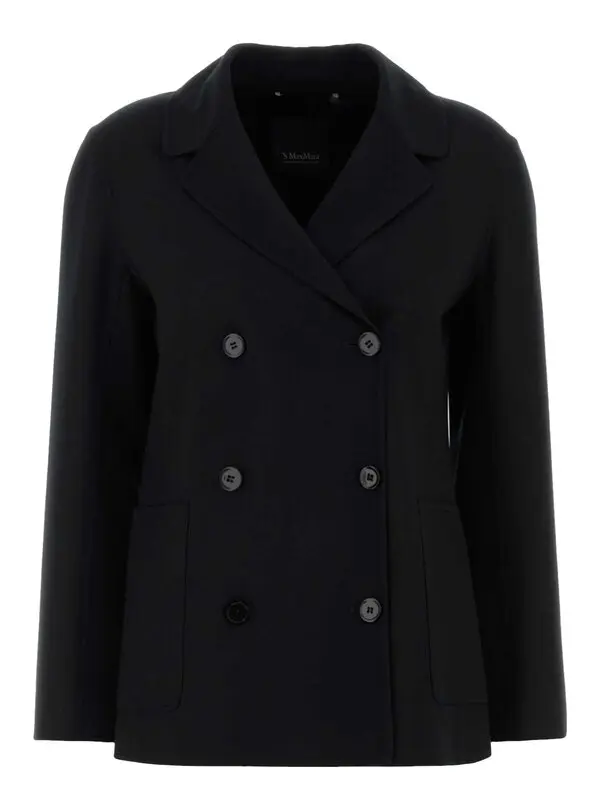 Max Mara Fiore Double Breasted Jacket - Black