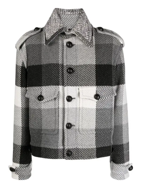 Etro Plaid Checkered Jacket - Gray