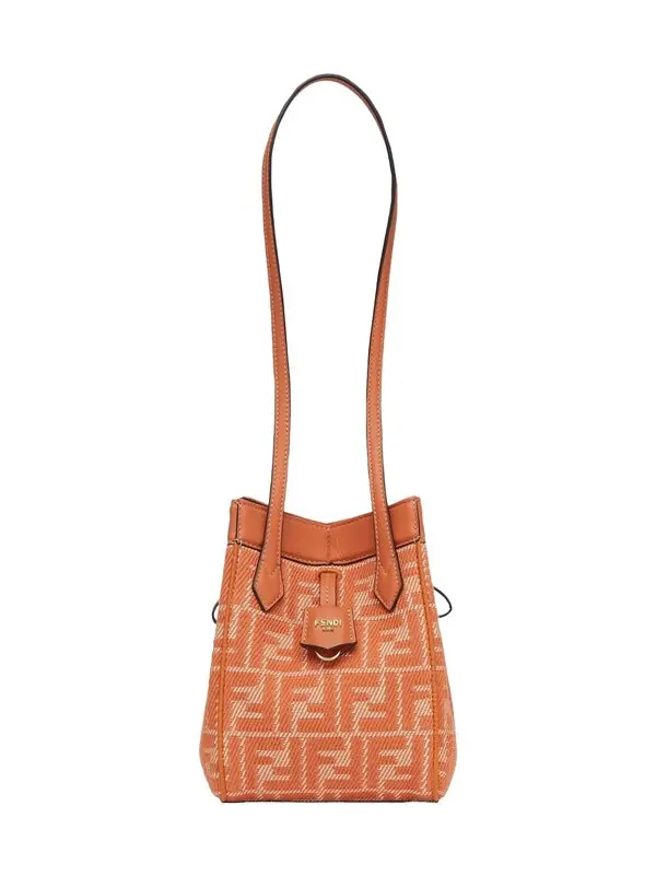 Fendi Ff Pattern Mini Tote - Orange