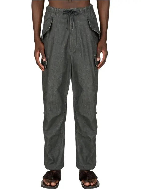 Dries Van Noten Drawstring Cargo Pants - Black