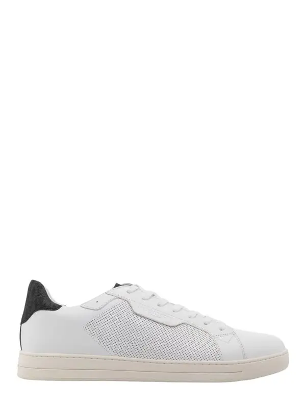 Michael Kors Keating Perforated Panel Sneakers - White/black
