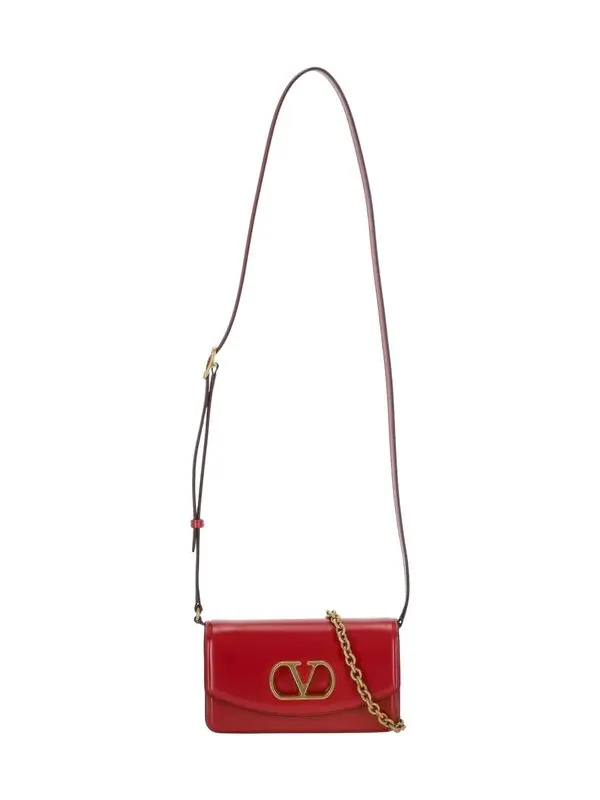 Valentino Garavani V Logo Signature Clutch Bag - Red