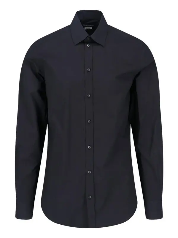 Dolce & Gabbana Dolce Gabbana Curved Hem Shirt - Black