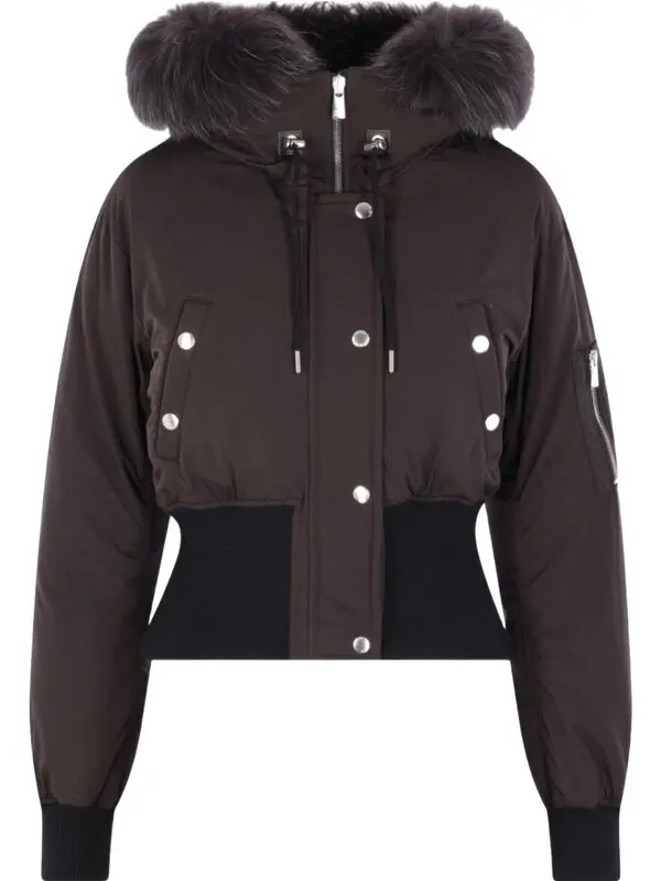 TATRAS Long-sleeved Hooded Down Jacket - Black