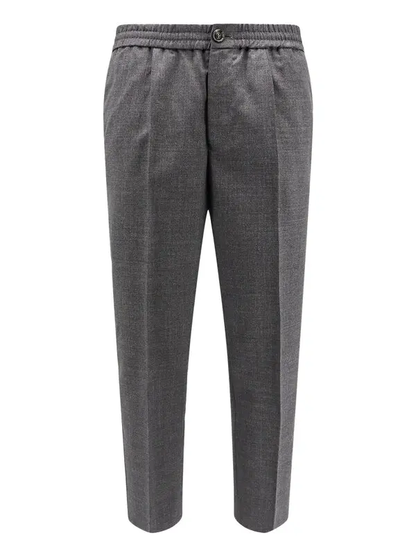 Ami Mid Rise Tailored Cut Trousers - Black