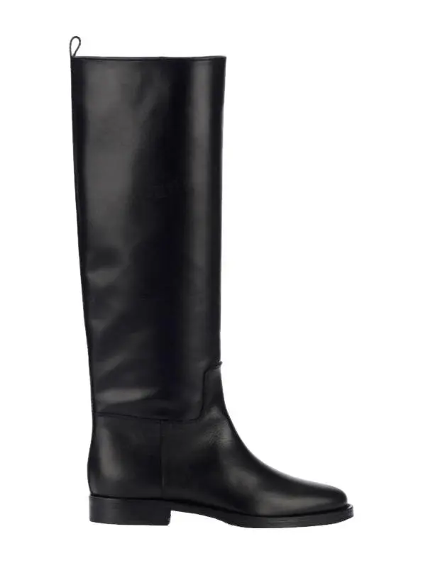 VIA ROMA 15 Almond Toe Knee-high Boots - Black