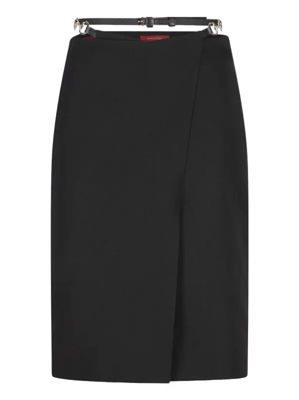Gucci Horsebit Detail Wrap Skirt - Black