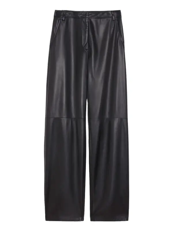 Max Mara Wide-leg Napa Pants - Black