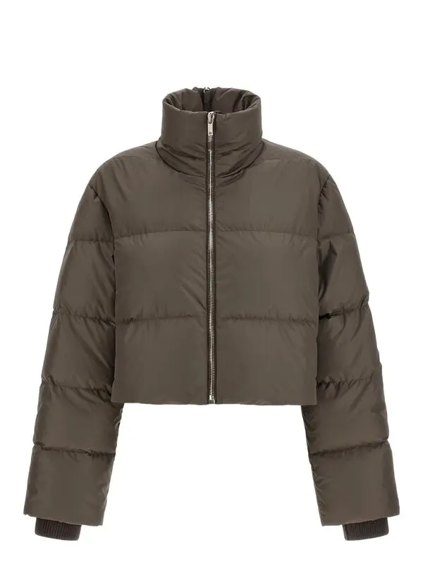 Moncler Cropped Down Jacket - Dark Gray