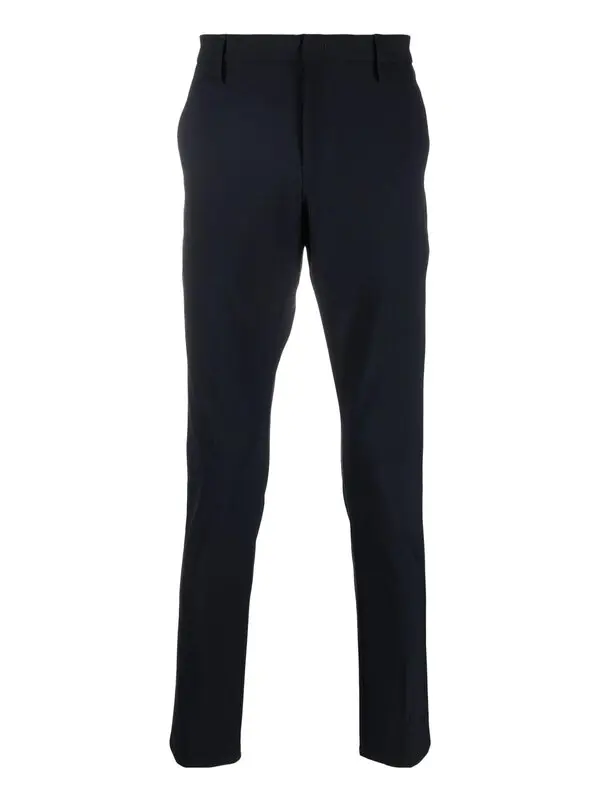 DONDUP Logo Plaque Tailored Trousers - Black