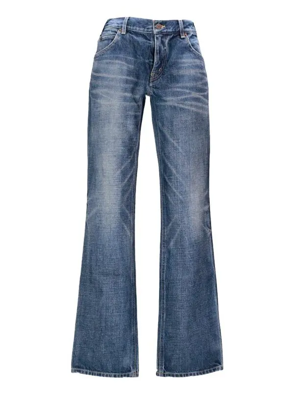 Celine Pearl Jeans In Dark Union Wash Denim - Blue