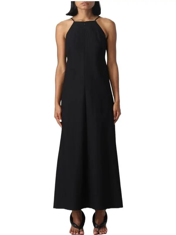 Proenza Schouler Square Neck Trumpet Hem Dress - Black
