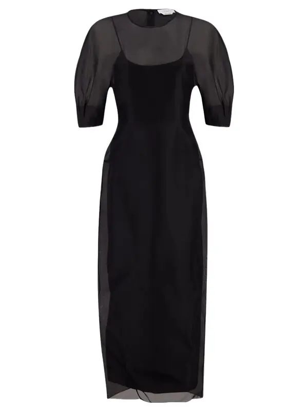 Gabriela Hearst Short Sleeve Crew Neck Dress - Black