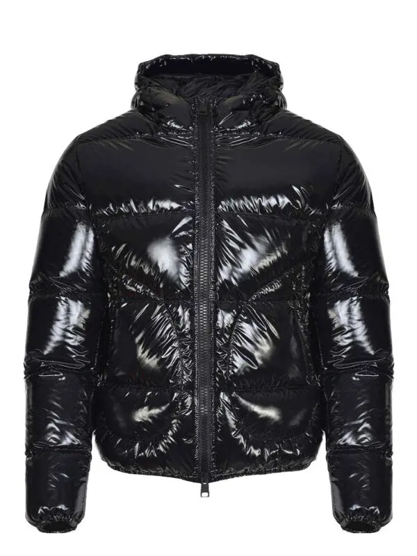 Herno Long-sleeved Hooded Down Jacket - Black
