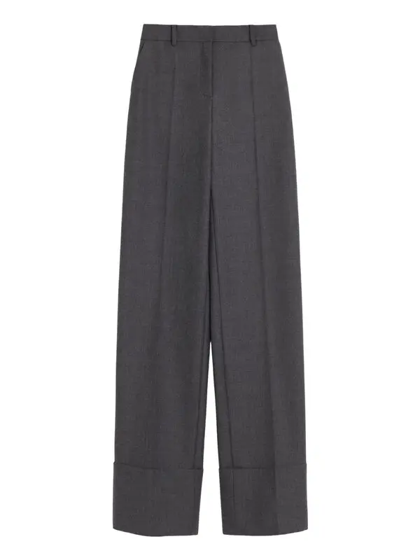 Valentino Garavani High Waist Straight Leg Trousers - Black