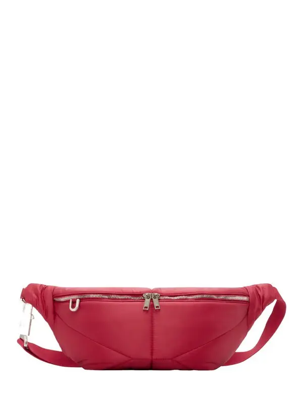 Moncler Quilted Zipped Belt Bag - Agate Red
