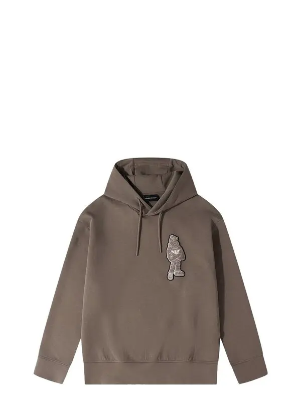 Emporio Armani Patch Detail Hoodie - Green
