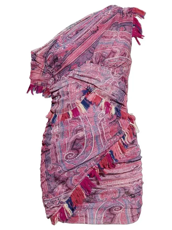 Isabel Marant Étoile Dessia One-shoulder Fringed Dress - Pink