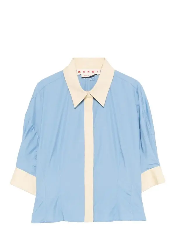 Marni Short Sleeve Double Cuffs Shirt - Blue