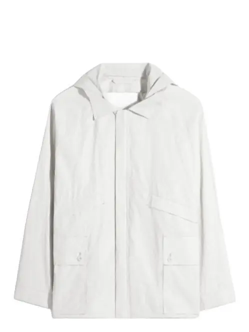LEMAIRE Oversized Detachable Hood Rain Jacket - Oat Milk