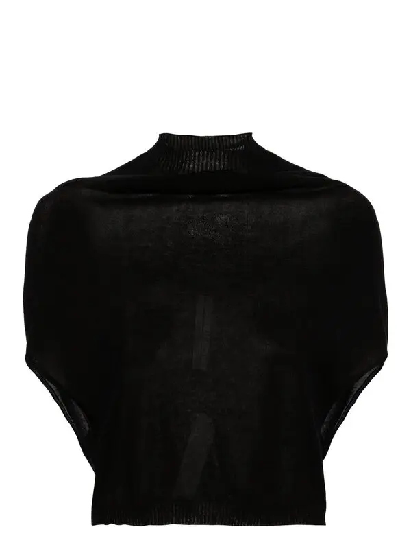 Rick Owens Draped Sleeveless Jacket - Black