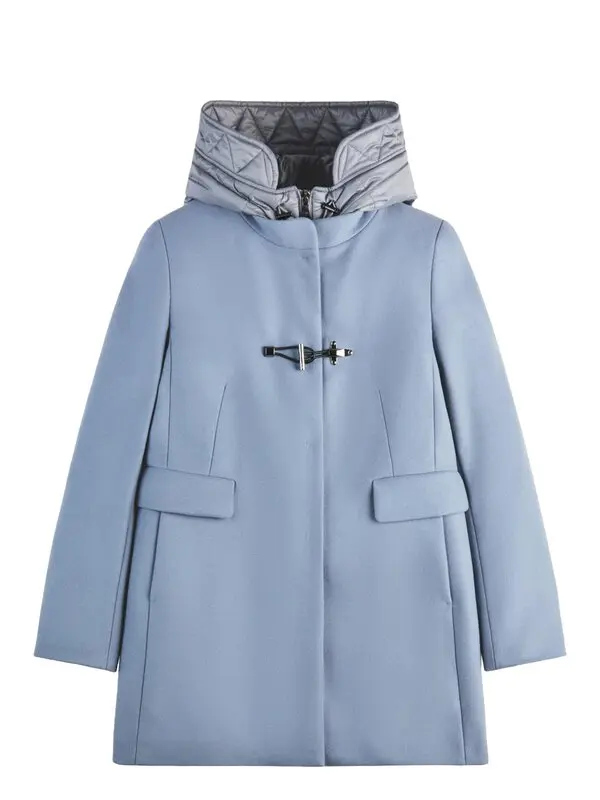 FAY Toggle Wool-blend Coat - Blue