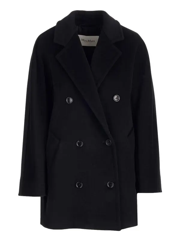 Max Mara Rebus Double-breasted Coat - Black