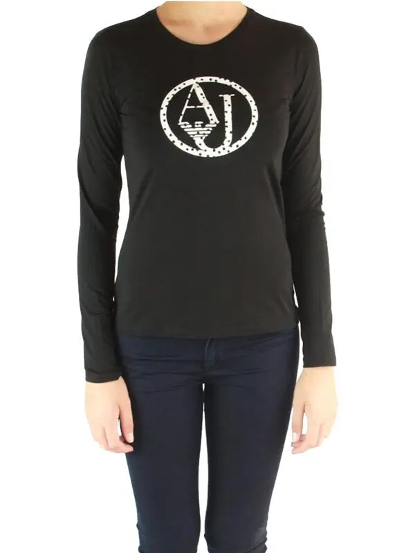 Emporio Armani Logo Detail Long Sleeve T-shirt - Black