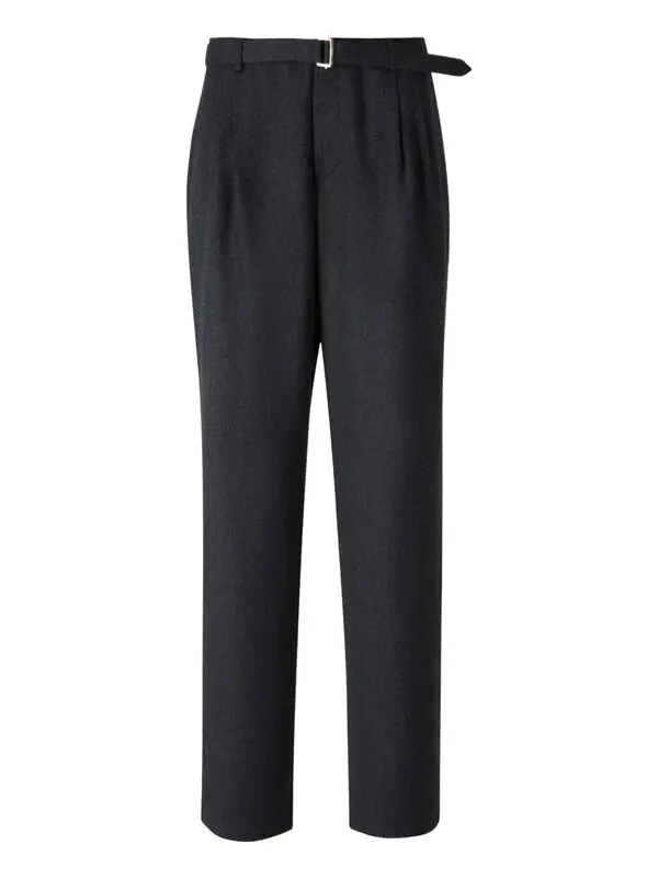Canali Regular Fit Wool Tailored Pants - Black