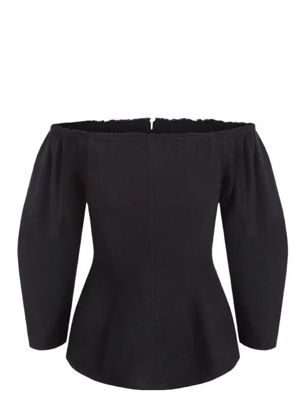 Chloé Off-the-shoulder Blouse With Lotus Leaf Hem - No