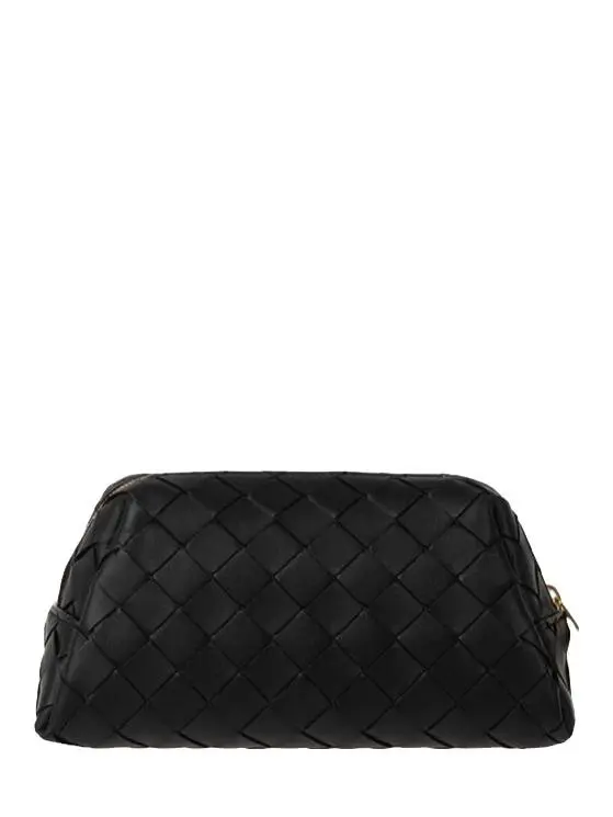 Bottega Veneta Woven Nappa Clutch - Black