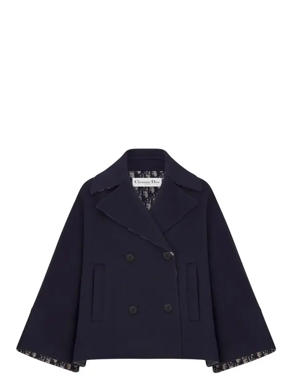 Dior Double-breasted Wool Coat - Black