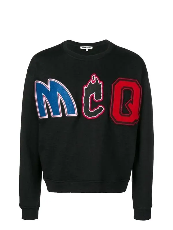 Alexander McQueen Logo Letter Printed Sweatshirt - Black