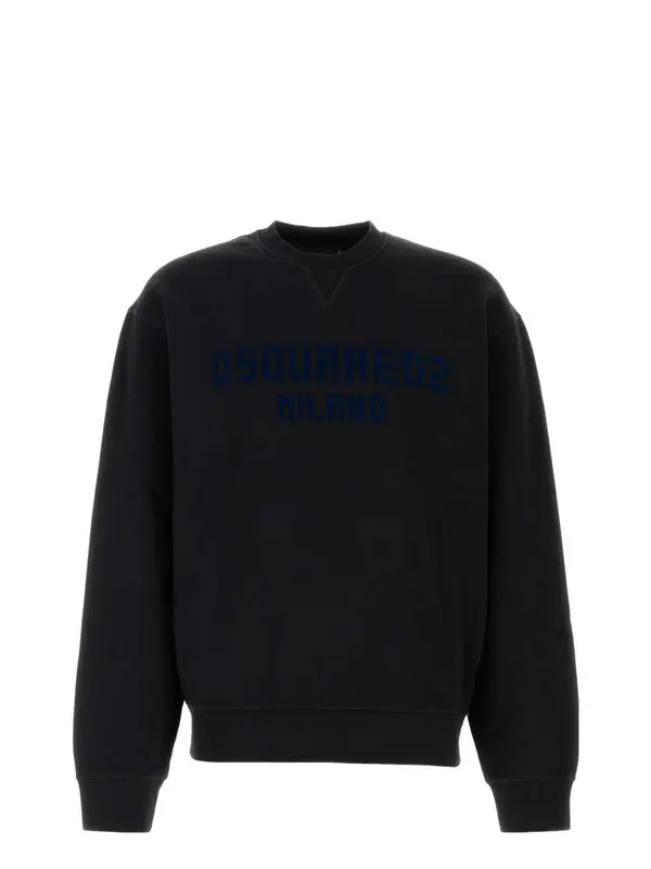 Dsquared2 Logo Printed Crewneck Sweatshirt - Black