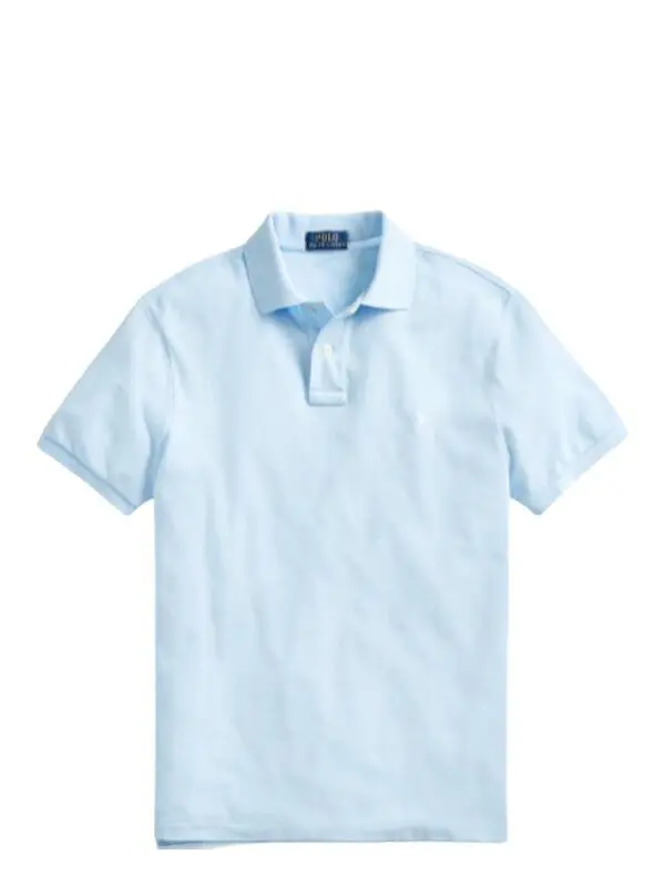 Polo Ralph Lauren Slim Fit Mesh Polo Shirt - Blue