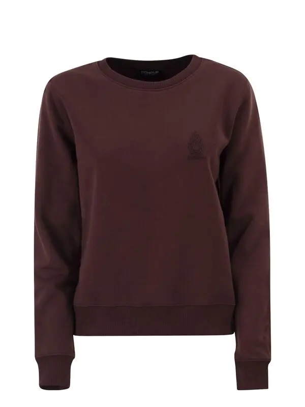 DONDUP Slim Fit Logo Sweatshirt - Red