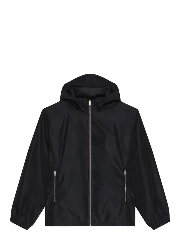 Givenchy 4g Emblem Zip-up Windbreaker - Black