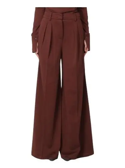 Max Mara Pleated Wide-leg Trousers - Red