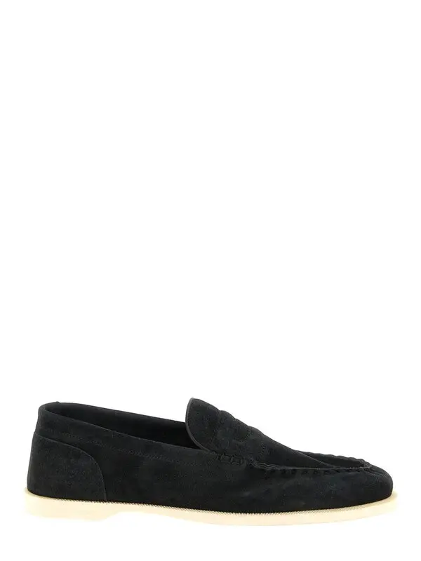 John Lobb Padded Stitching Loafers - Black