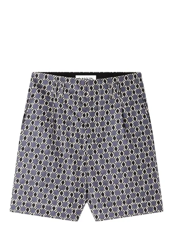 LANVIN Geometric Print Shorts - Gray